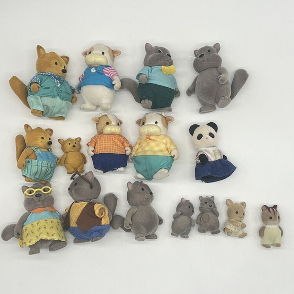 Toys | Calico Critters Other Animal Family Figures Lot 16 Fox Squirrels ...